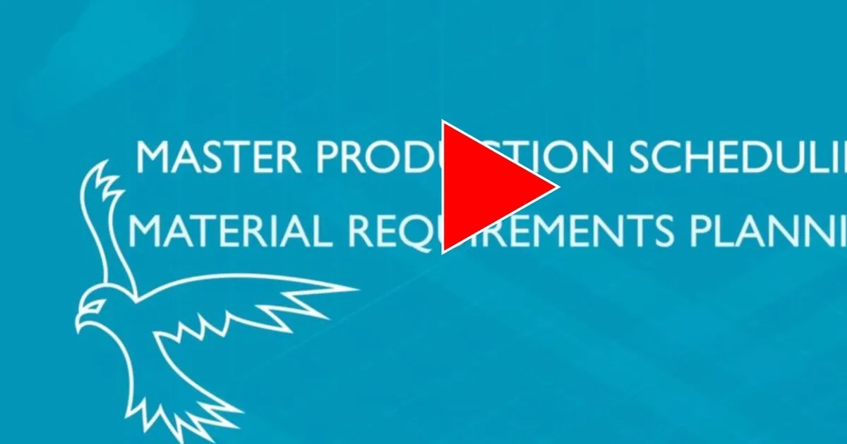 Master Production Scheduling/Material Requirements Planning - Value chain